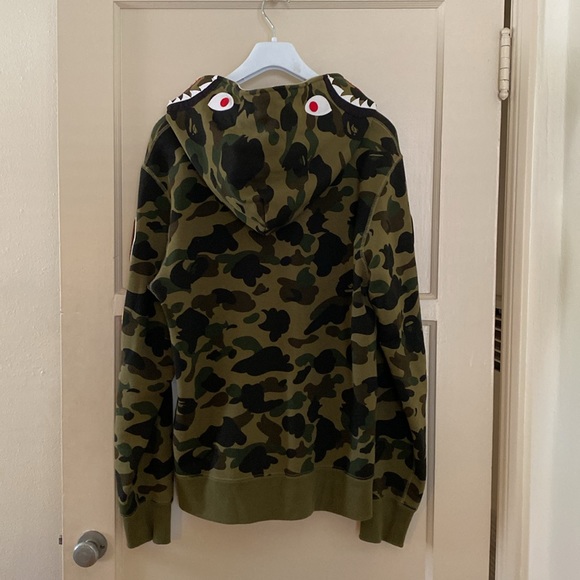 Bape | Sweaters | Bape Camo Hoodie With Patches Mens Xl | Poshmark